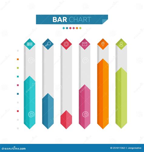 Bar Graphic Chart Statistic Data Infographic Template Stock Vector Illustration Of Template