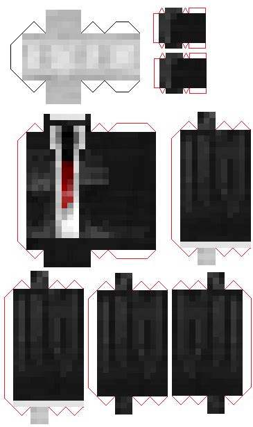 Slender Man Creepypasta Mod Pixel Papercraft