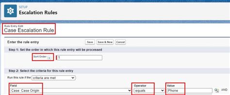 how to create escalation rules in salesforce