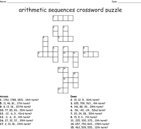 Arithmetic Sequence Worksheet 1 — Db