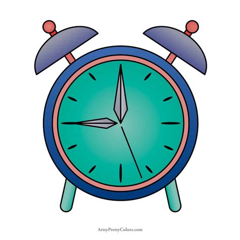 How To Draw A Clock Step By Step Artsy Pretty Colors