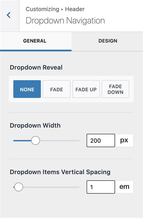 Edit Dropdown Menu Styling Kadence WP Documentation