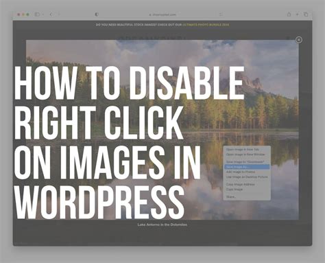 How To Disable Right Click On Images In Wordpress Ultida