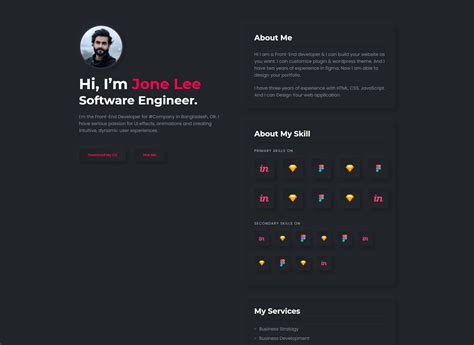 Home Maindemo White Version Inbio Personal Portfolio Vue3 Nuxtjs Template