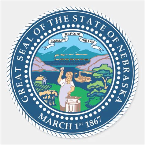 Nebraska State Seal America Republic Symbol Flag Zazzle