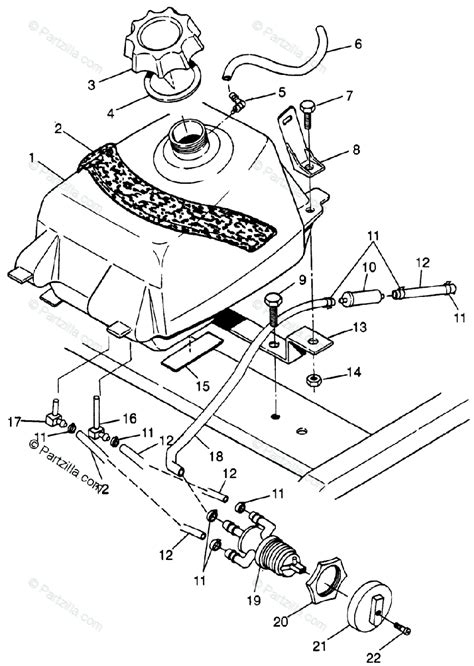 Polaris Atv 1997 Oem Parts Diagram For Fuel Tank Xplorer 400l
