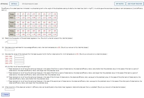 Solved Ratio Y A Determine The Equation Of The