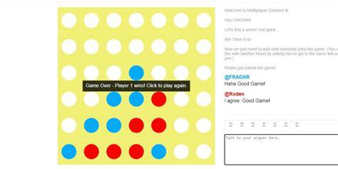 Multiplayer Connect Four Game Board Game Websocket Rdevto