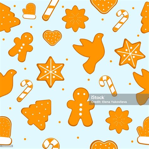 밝은 배경에 원활한 크리스마스 진저 브레드 패턴 벡터 일러스트 레이 션 12월에 대한 스톡 벡터 아트 및 기타 이미지 12월