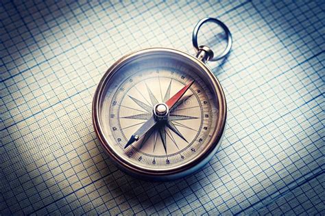 Compass Icon On Paper Background Stock Illustration Illustration Of