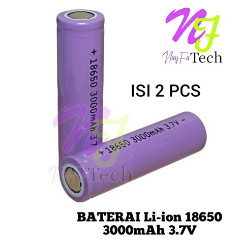 Jual Baterai Charger Cas Isi Ulang Li Ion Mah V Warna Ungu Isi Pcs Shopee