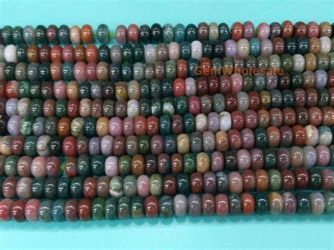 155 8x5mm Indian Agate Rondelle Beads Indian Agate Disc Beads