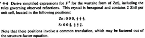 Solved Please Find The Expression For Structure Factor 46 Different