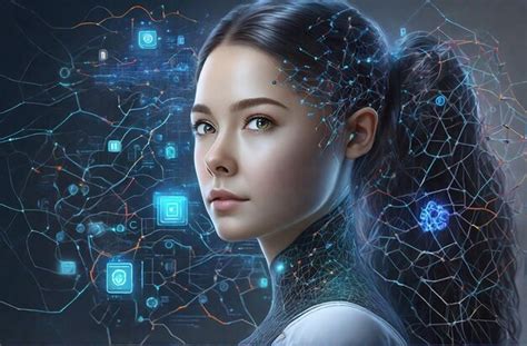 Premium Photo Technology Girl Is A Female Body Robot Generated Ai