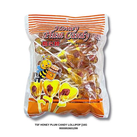 Honey Plum Candy 16gpc Honey Plum Lollipop 梅心棒棒糖 Heart Shape Plum