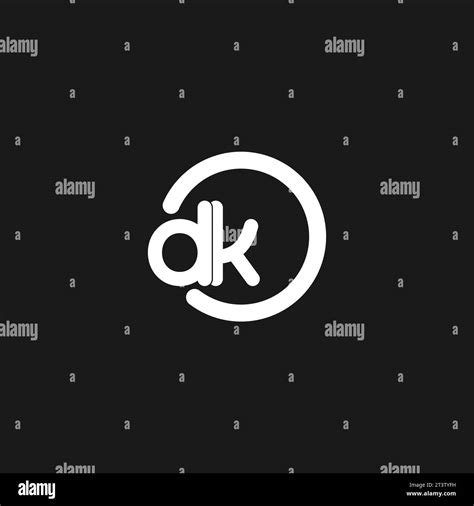 Initials Dk Logo Monogram With Simple Circles Lines Vector Graphic Stock Vector Image And Art Alamy