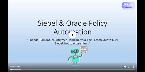 Oracle Policy Automation And Siebel Intelligent