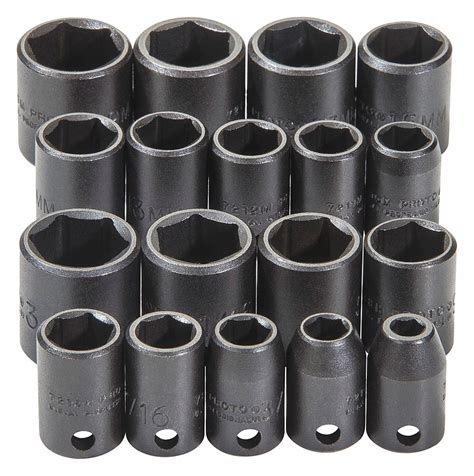 Proto 3 8 In Drive Size Small Set 0 50 Pieces Set Size Impact Socket Set 49xf45 J72230
