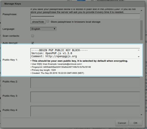 easily encrypt and sign email with zimbra and openpgp transmission