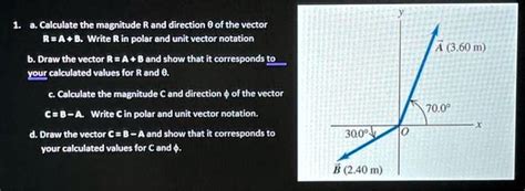 SOLVED A Calculate The Magnitude R And Direction Of The Vector R A B Write R In Polar