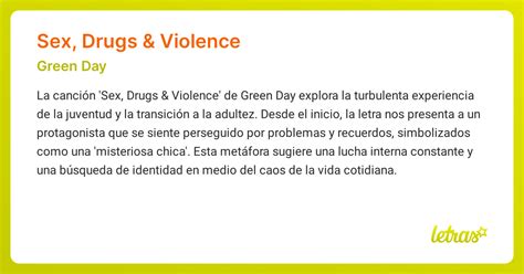 Significado De La Canción Sex Drugs And Violence Green Day Letrascom Significado De La Canción Sex Drugs And Violence Green Day Letrascom