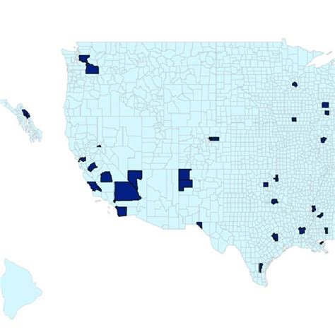 Map Of Counties In The Sample That Received Funding For More Download Scientific Diagram