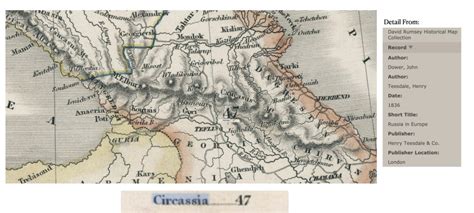 Using “text On Maps” Search To Explore The Mapping Of Circassia And The
