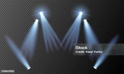 조명 백라이트 효과 3d 사실적인 벡터 그림 빛나는 무대 랜턴 디자인 투명한 후면에 조명이 켜진 램프 0명에 대한 스톡 벡터 아트 및 기타 이미지 Istock