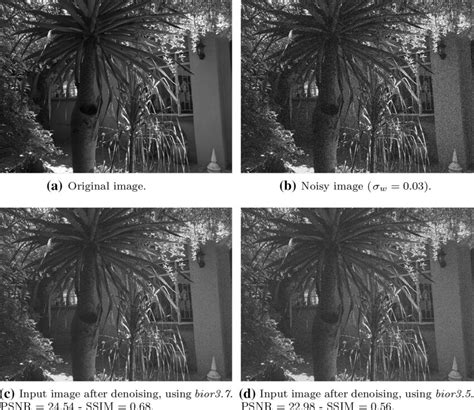Visual Comparison Between The Denoised Images The Most And Less