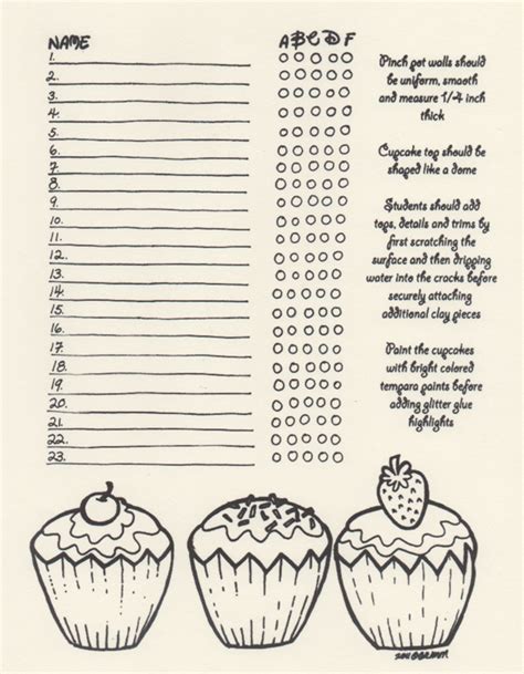 Ceramic Lesson Plans Cupcakes Art Education Daily