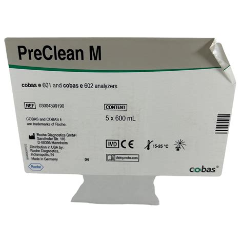 Roche 03004899190 Preclean M 600ml For Modular Analytics E170 Cobas