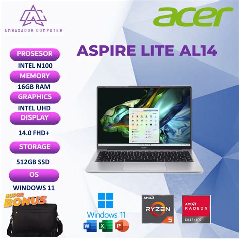 Jual Acer Aspire Lite Al Intel N Gb Gb Full Hd Windows Ohs Shopee Indonesia