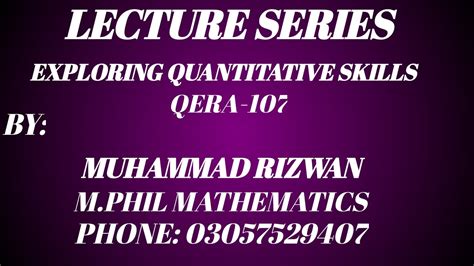 Module2 Lecture3 Work With Unitsexamples Youtube