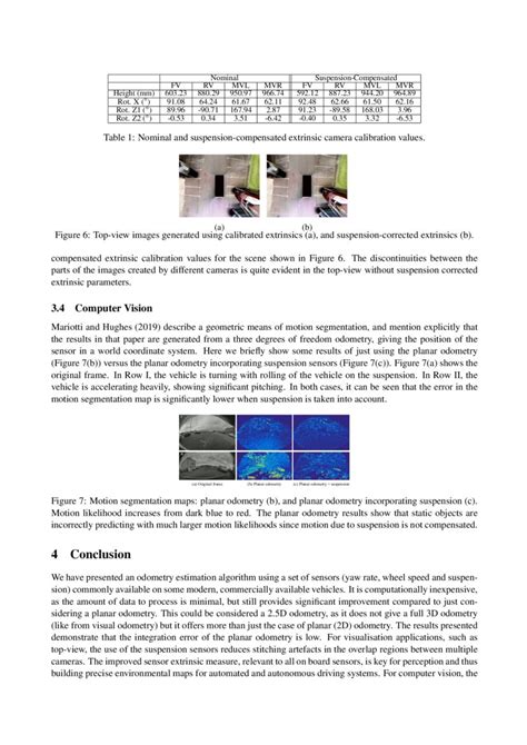 A 2 5d Vehicle Odometry Estimation For Vision Applications Deepai
