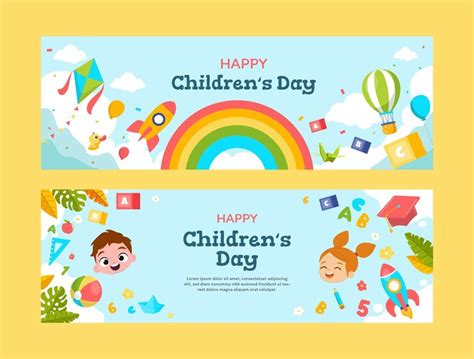 어린이날 배너 벡터 Freepik에서 무료 고품질 벡터를 다운로드하세요 Freepik