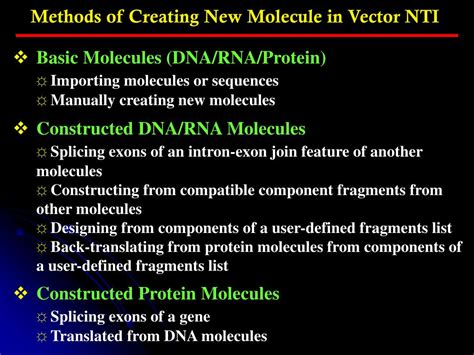 Ppt Molecule Construction And Design Using Vector Nti 10 Advance Powerpoint Presentation Id