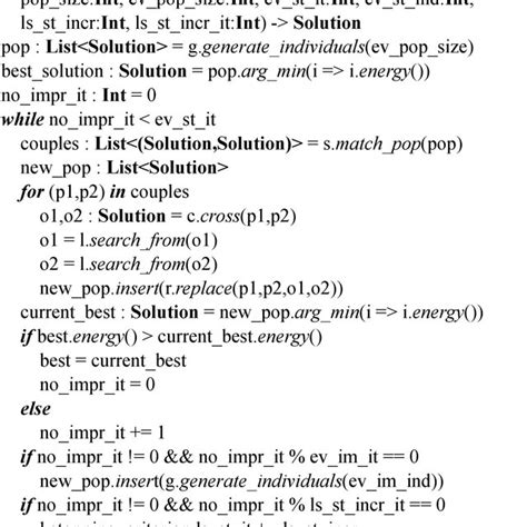pseudocode of the memetic algorithm download scientific diagram