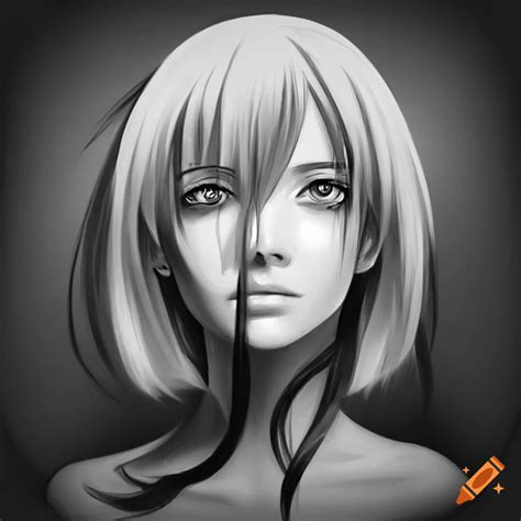 Black And White Anime Artwork On Craiyon
