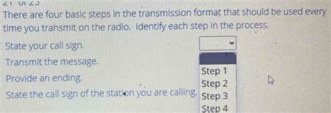 Solved ∠ 1 Ui ∠ There Are Four Basic Steps In The Transmission Format