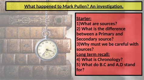 The Case Of Mark Pullen A Historical Investigation Teaching Resources