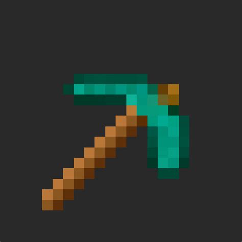 Diamond Pickaxe Minecraft Pixel Art