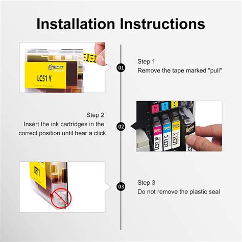 Brother Compatible Lc51 Ink Cartridge Black Cyan Magenta Yellow 4