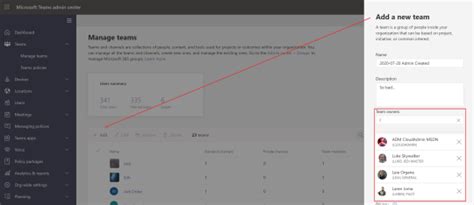 Beware Of The Teams Admin Center To Create New Teams And Assign Owners