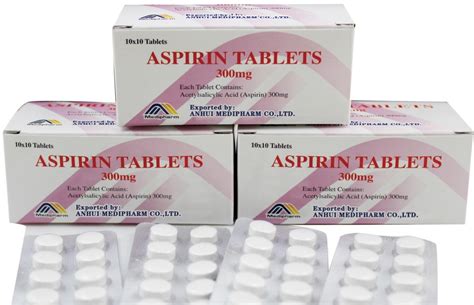 Antipyretic Analgesics Aspirin Tablet 300mg Western Medicine With Gmp