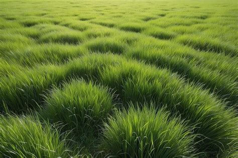 Empty Grass Field Landscape Grassland Outdoors Premium Ai Generated Image