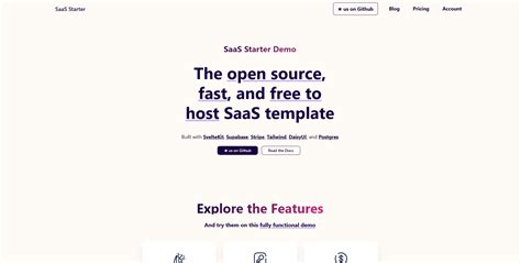 Saas Starter Modern Saas Template Built With Sveltekit
