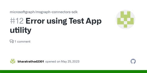 Error Using Test App Utility · Issue 12 · Microsoftgraphmsgraph Connectors Sdk · Github