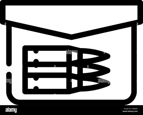 Bullet Pocket Line Icon Vector Bullet Pocket Sign Isolated Contour Symbol Black Illustration Bullet Pocket Line Icon Vector Bullet Pocket Sign Isolated Contour Symbol Black Illustration