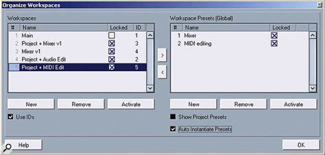 Customising The Workspace In Cubase Sx