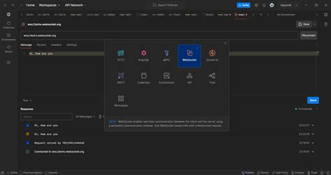 how to send websocket requests with postman geeksforgeeks